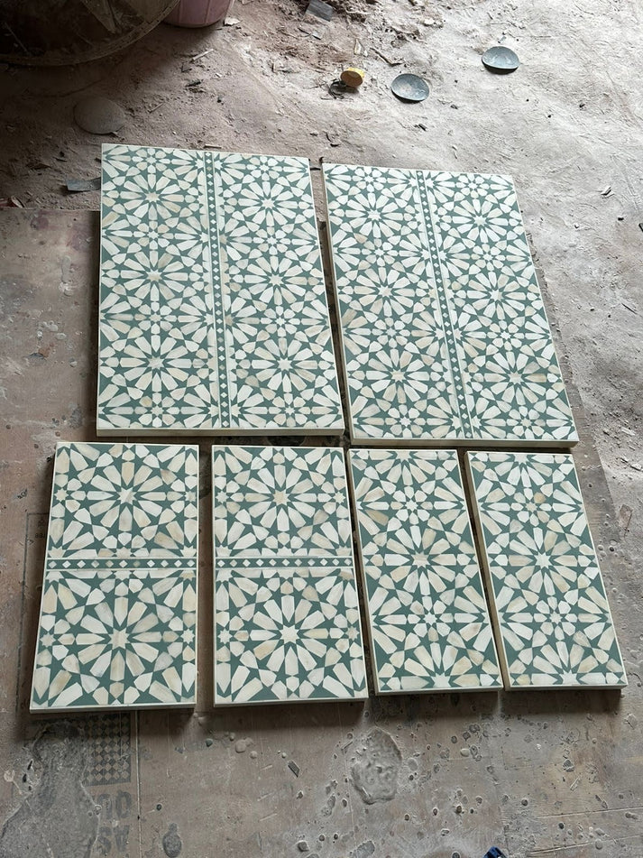 Stone Plus India Green and White Resin Wall Cladding/ Flooring ...